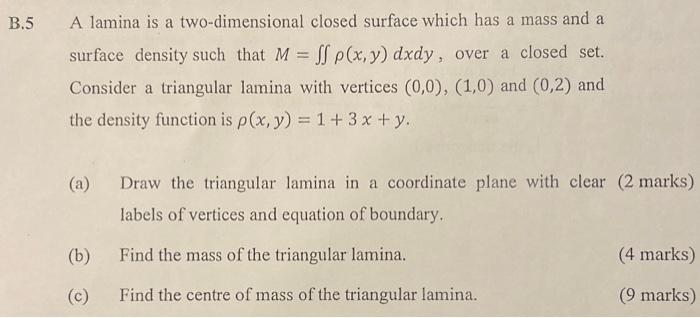Solved A lamina is a two-dimensional closed surface which | Chegg.com