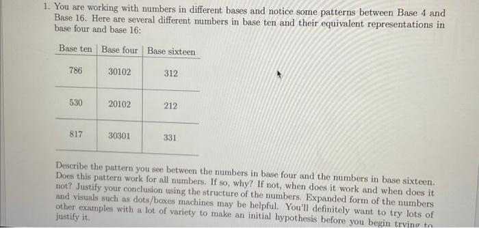 Solved You are working with numbers in different bases and | Chegg.com