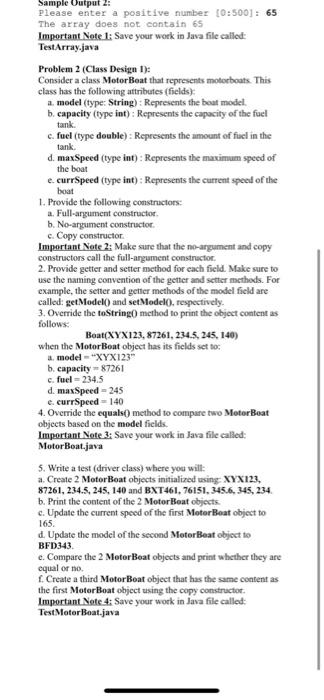 Solved CS102 Computer Programming 1! (Advanced Java) Summer | Chegg.com