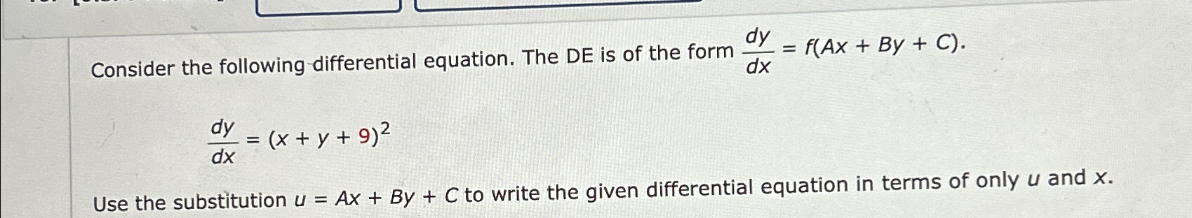 Solved Consider the following differential equation. The DE | Chegg.com