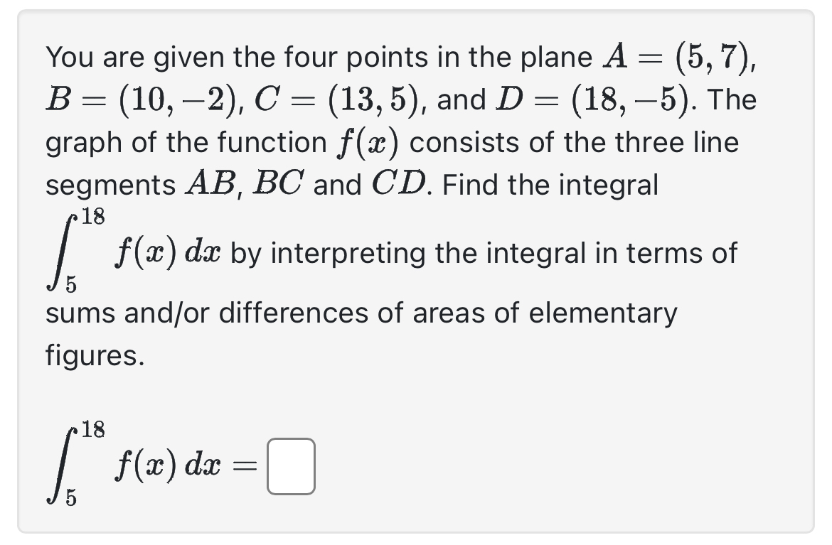 Solved You are given the four points in the plane | Chegg.com