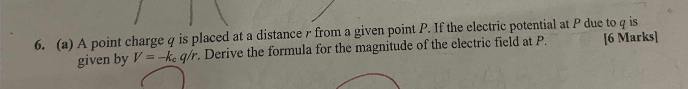 Solved (a) ﻿A point charge q ﻿is placed at a distance r | Chegg.com