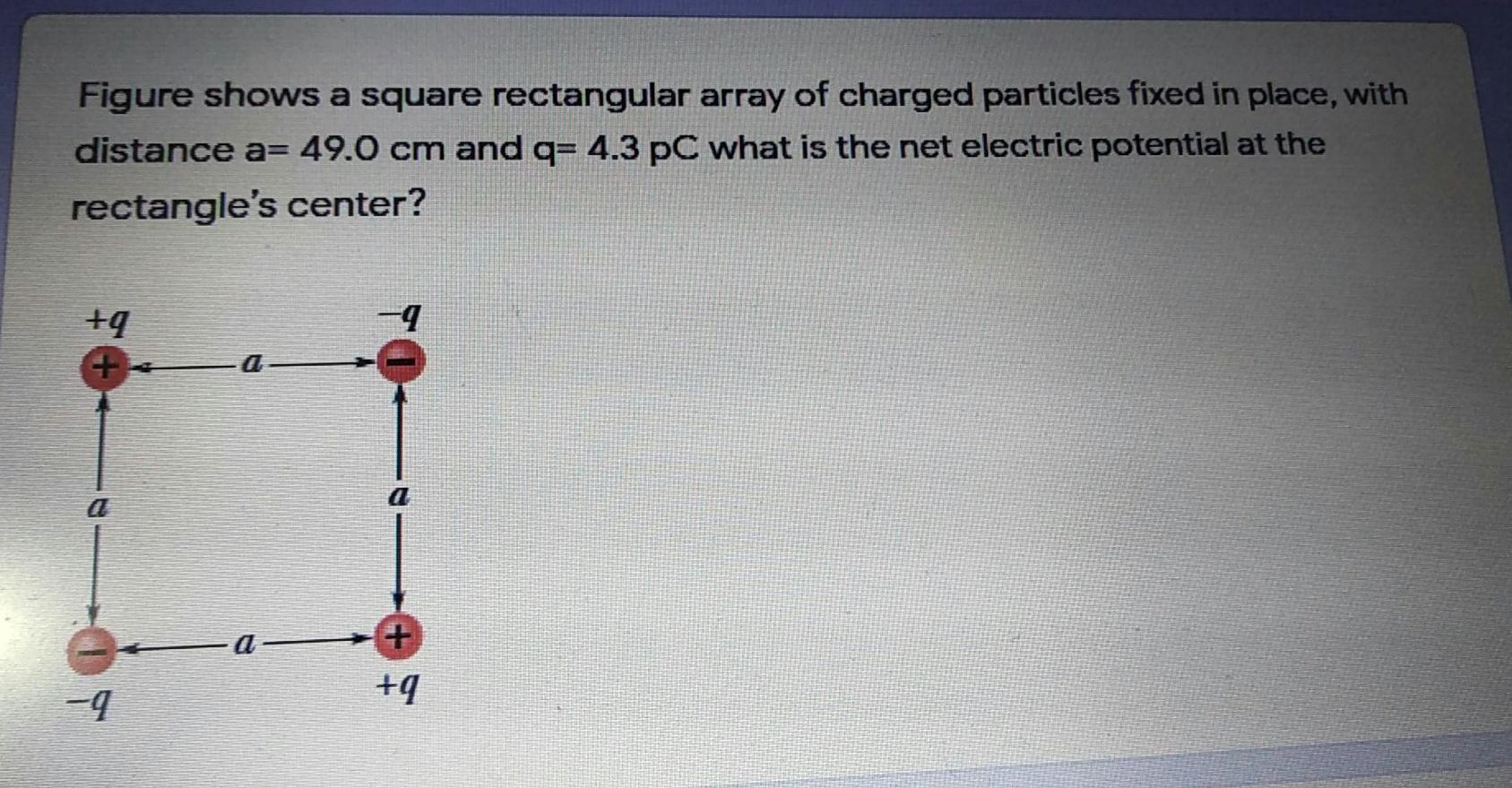 Solved Figure shows a square rectangular array of charged | Chegg.com