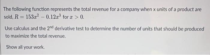 Solved Complete each of the following four optimization | Chegg.com