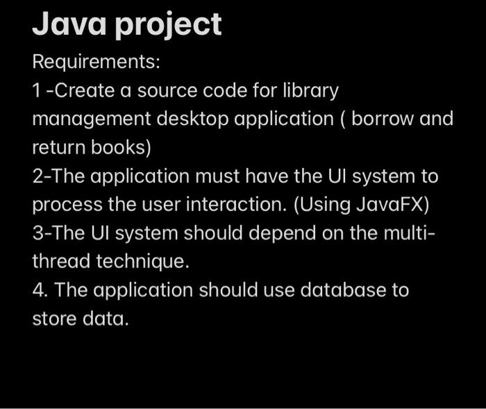 Solved Requirements: 1 -Create a source code for library | Chegg.com Solved Requirements: 1 -Create a source code for library | Chegg.com
