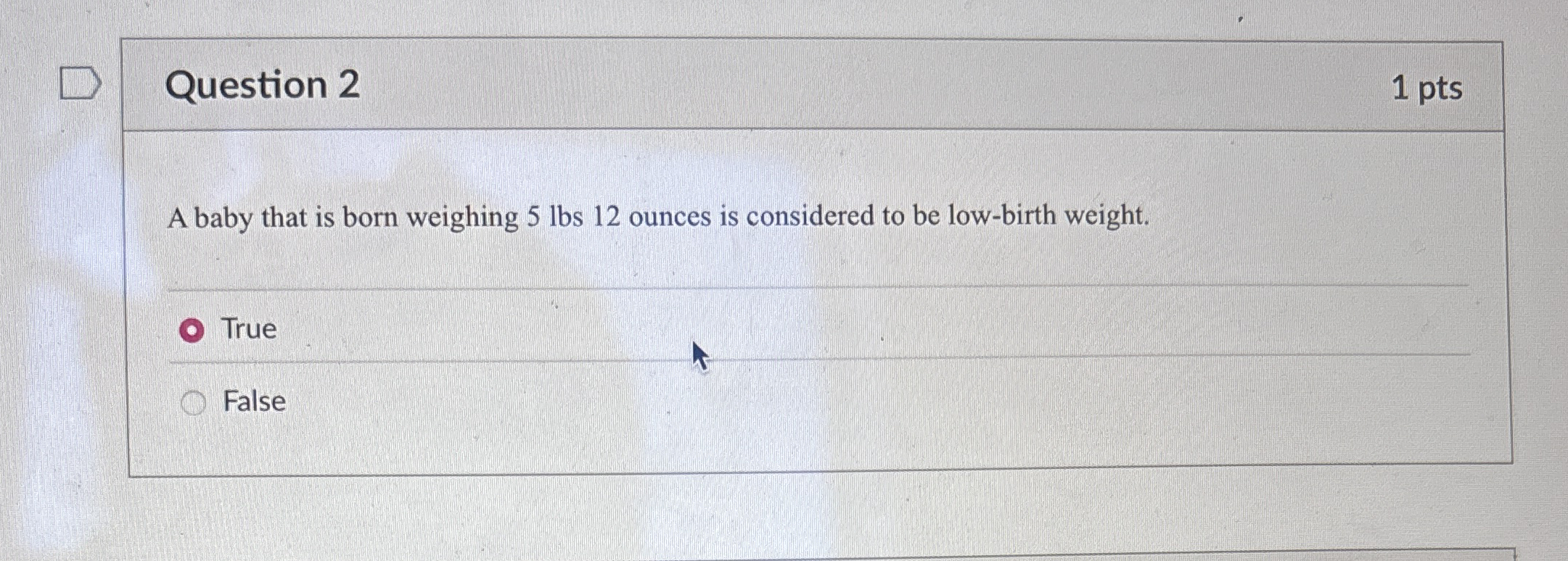 Solved Question 21 ﻿ptsA baby that is born weighing 5 ﻿lbs | Chegg.com