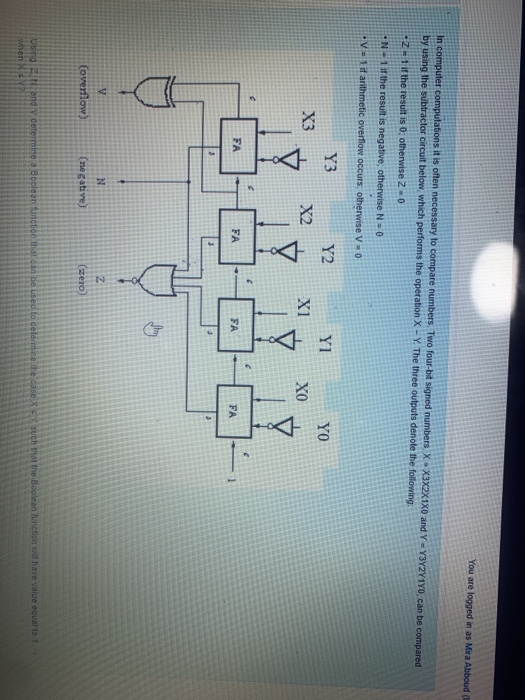 You are logged in as Mira Abboud In computer | Chegg.com
