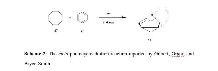 Solved 47 37 Scheme 2: The meta-photocycloaddition reaction | Chegg.com