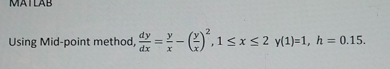 Solved Using Mid-point method, | Chegg.com