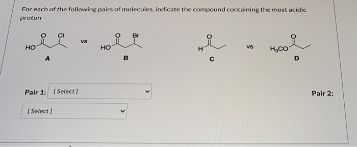 Solved For each of the following pairs of molecules, | Chegg.com