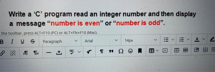 Solved Write A C Program Read An Integer Number And Then
