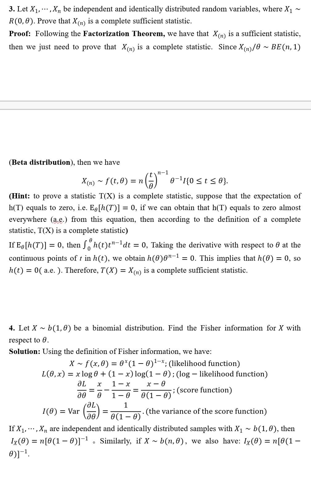 Solved 3. Let X1,⋯,Xn be independent and identically | Chegg.com
