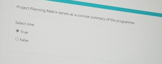 Solved Project Planning Matrix serves as a concise summary | Chegg.com