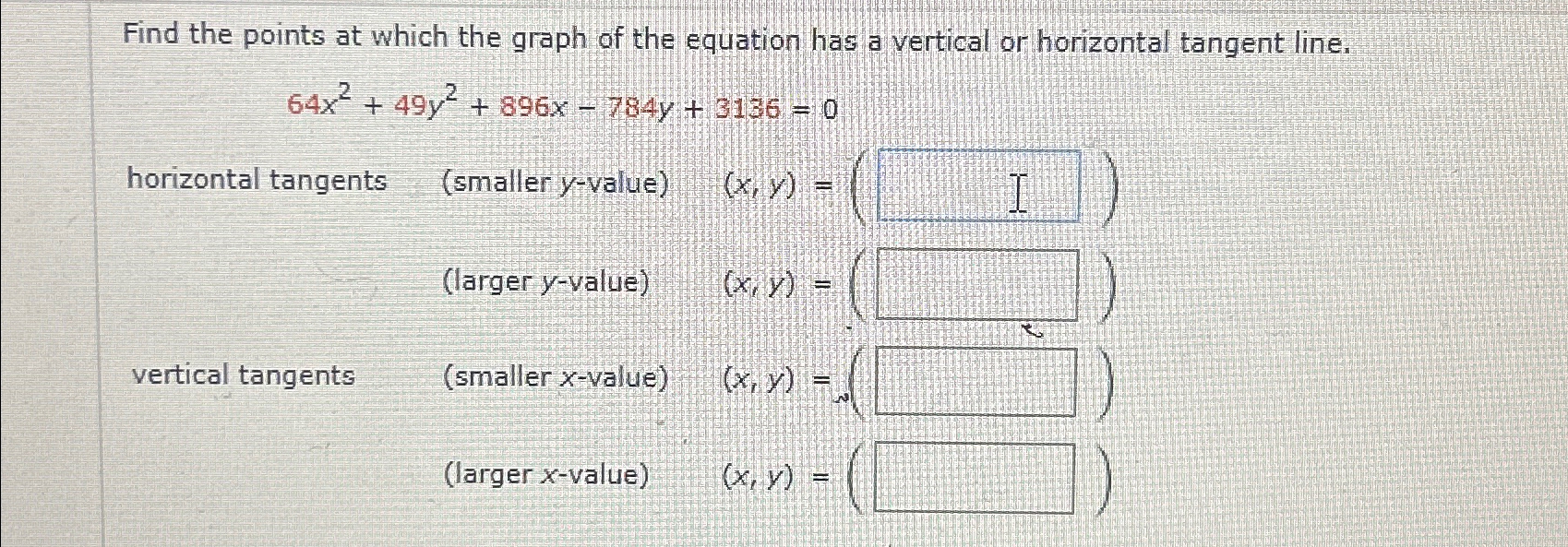 Solved Find the points at which the graph of the equation | Chegg.com