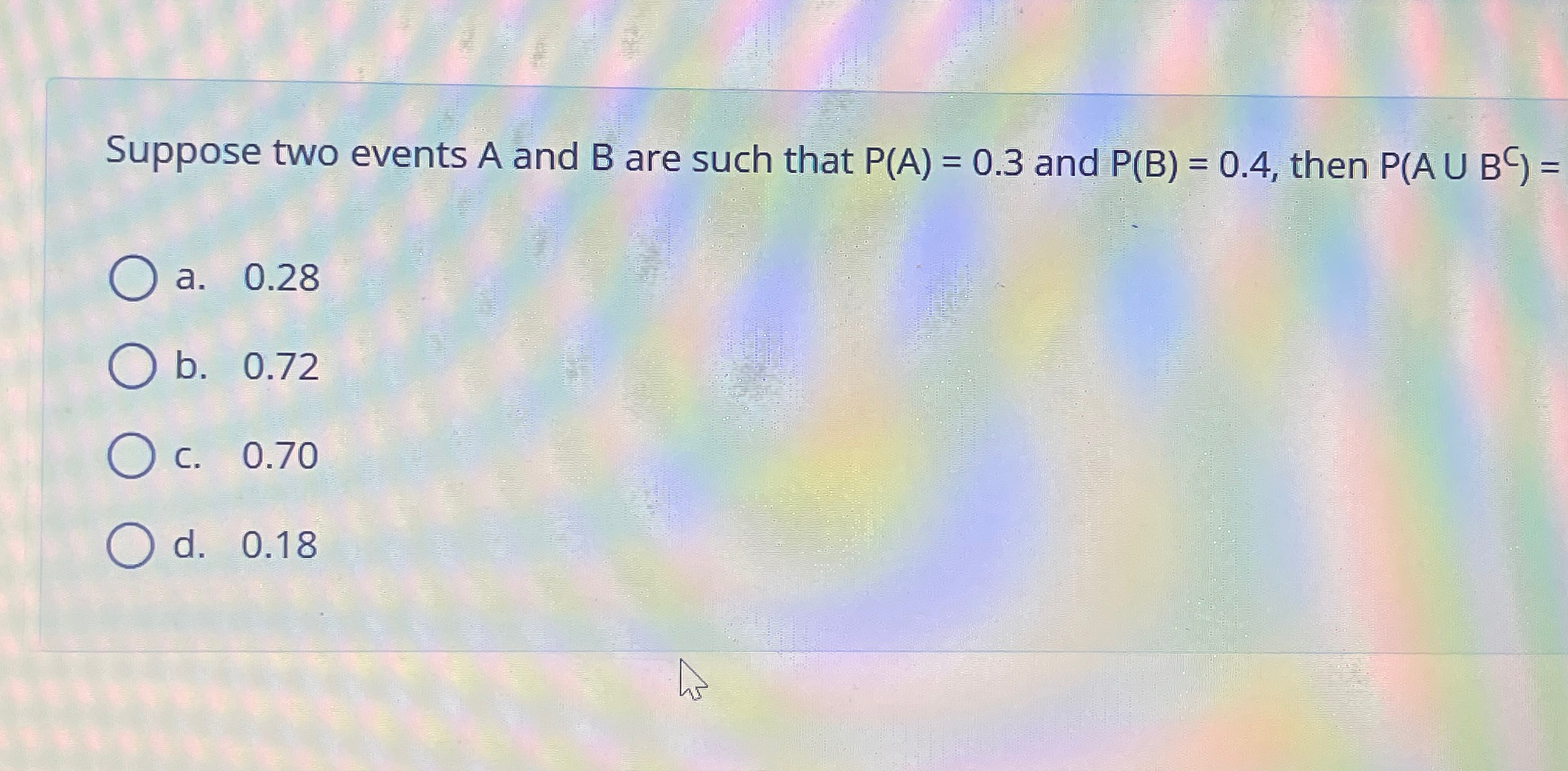 Solved Suppose two events A and B ﻿are such that P(A)=0.3 | Chegg.com
