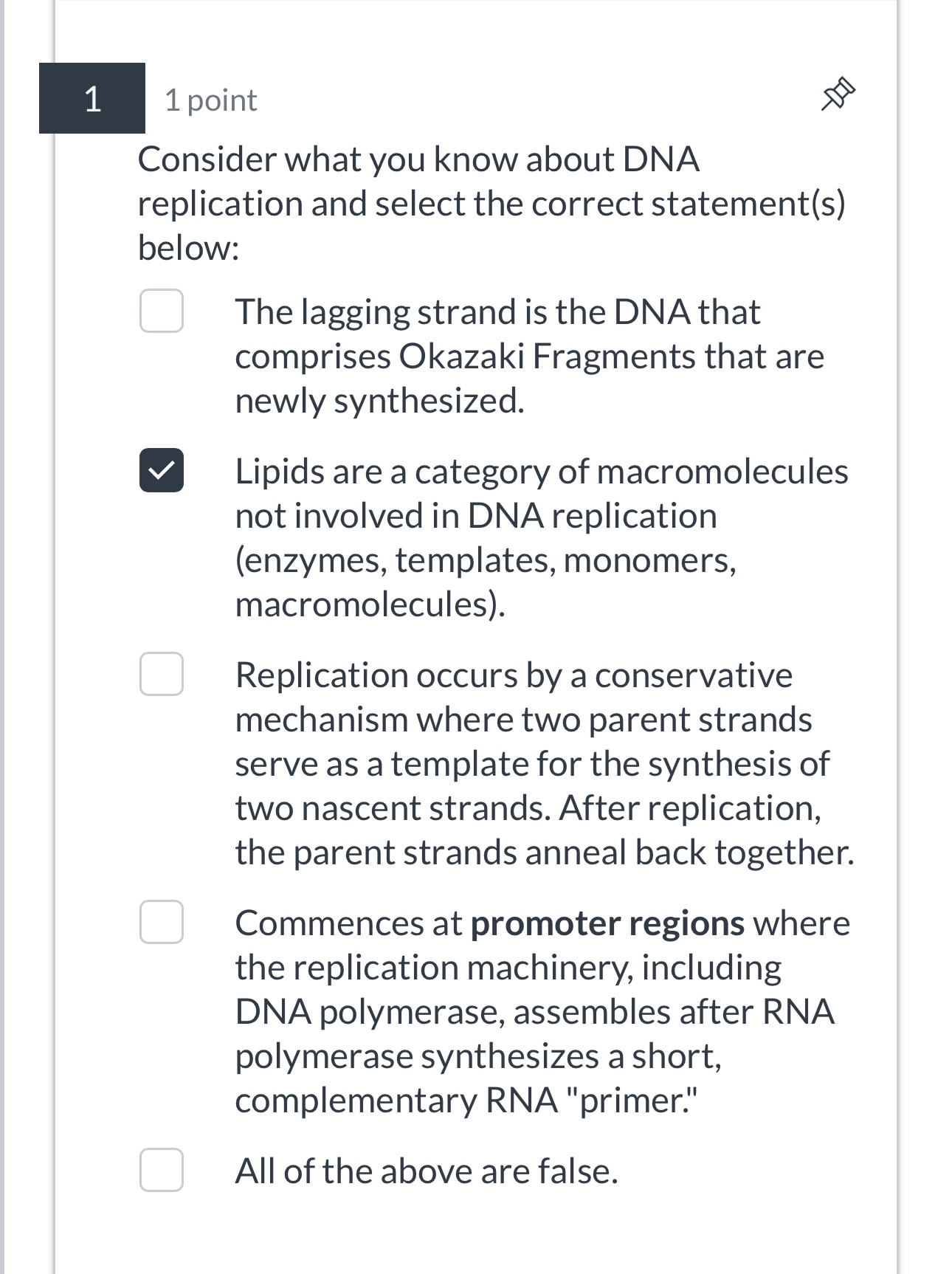 Solved 11 ﻿pointConsider what you know about DNA replication | Chegg.com