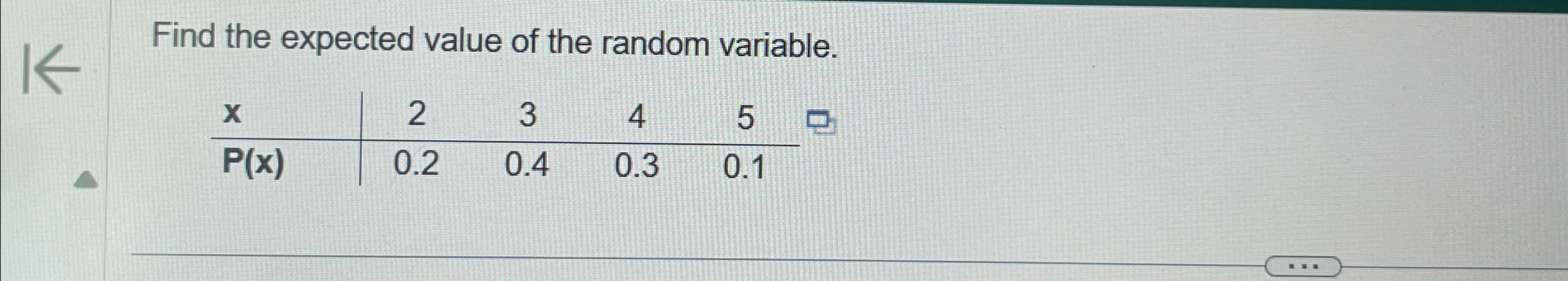 Solved Find the expected value of the random | Chegg.com