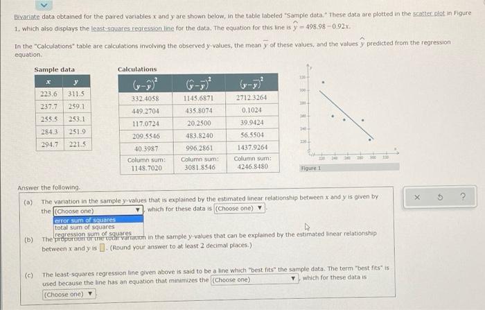 Solved using summations to compute the sample correlation | Chegg.com