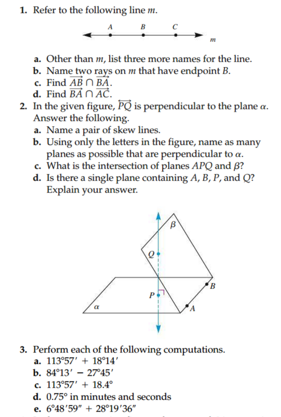Solved Refer to the following line m.a. ﻿Other than m, ﻿list | Chegg.com