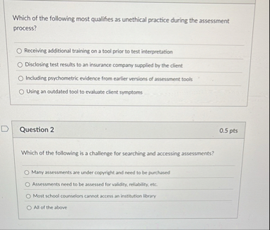 Solved Which of the following most qualifies as unethical | Chegg.com