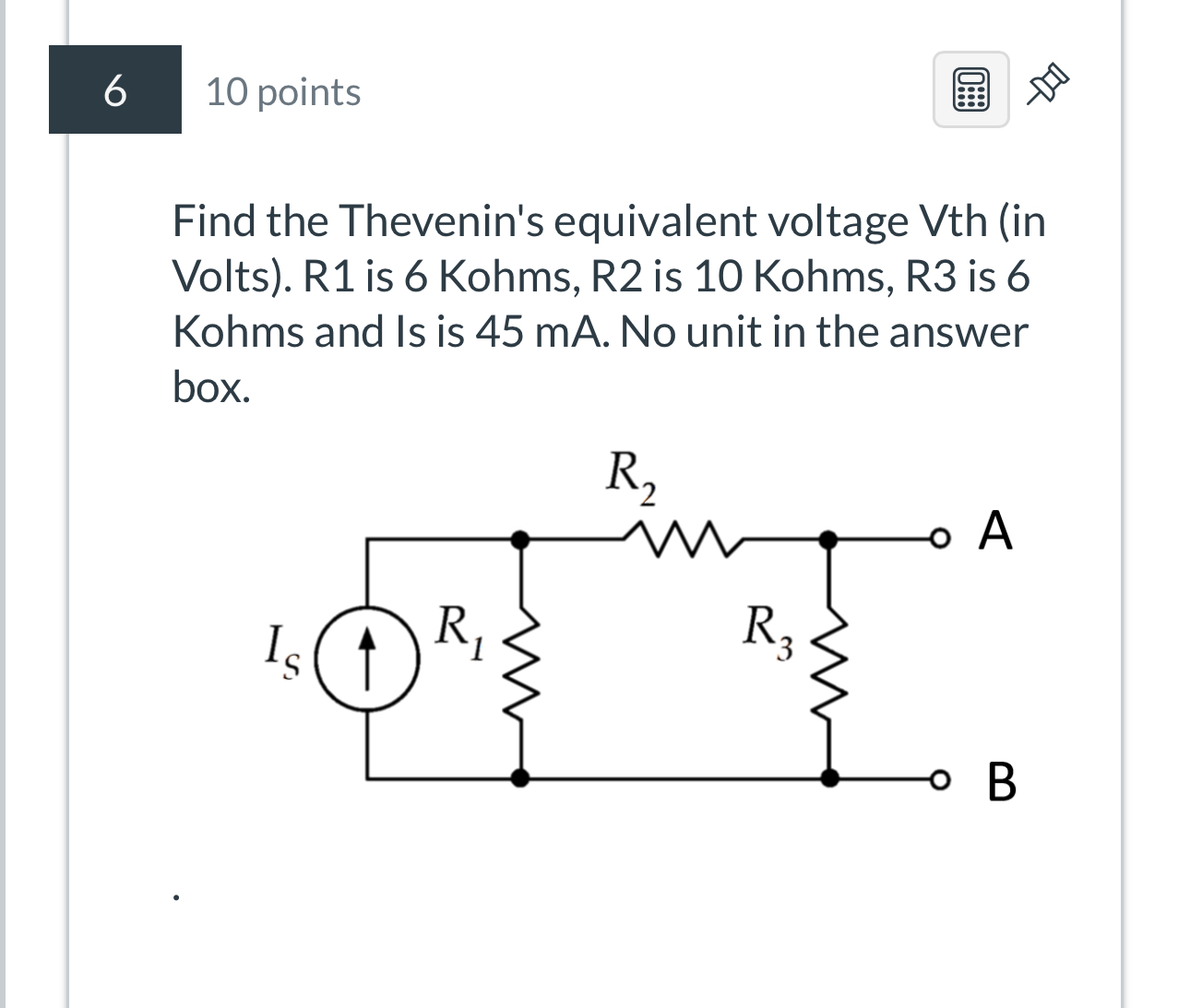 Solved 610 ﻿pointsFind the Thevenin's equivalent voltage Vth | Chegg.com