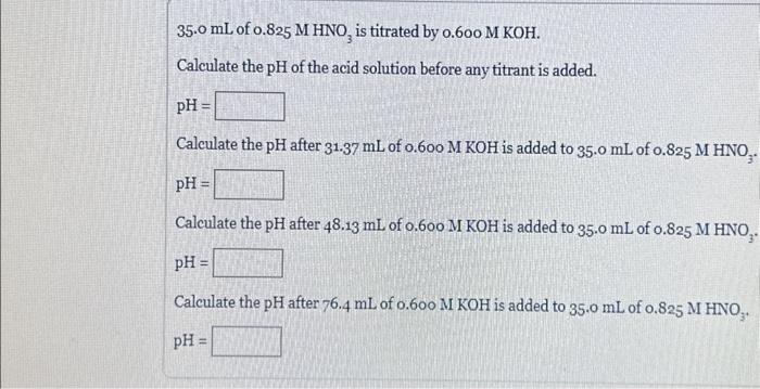 Solved \\( 35.0 \\mathrm{~mL} \\) of \\( 0.825 | Chegg.com
