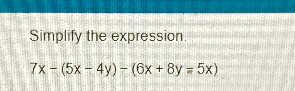 Solved Simplify the expression.)=(5x | Chegg.com