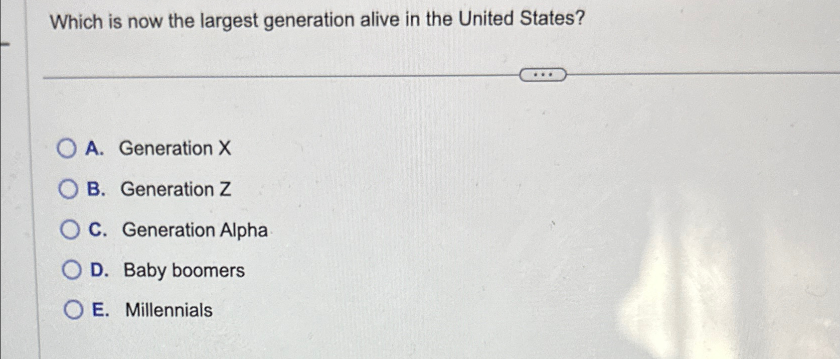 Solved Which is now the largest generation alive in the | Chegg.com