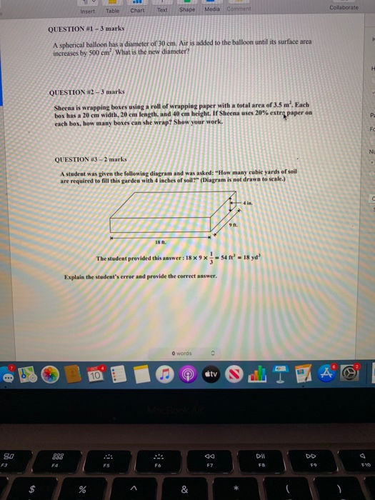 Solved Insert Table Chart Text Shape Collaborate Media | Chegg.com