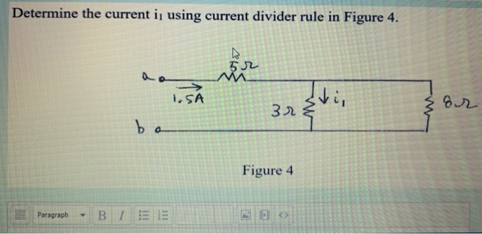 Solved Determine the current i, using current divider rule | Chegg.com