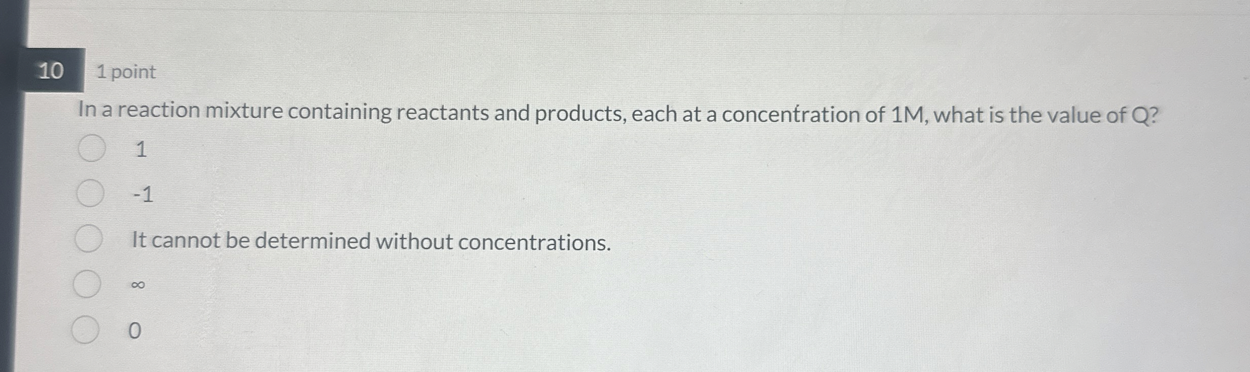 Solved 101 ﻿pointIn a reaction mixture containing reactants | Chegg.com