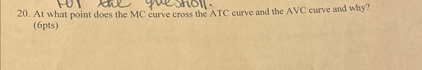 Solved At what point does the MC curve cross the ATC curve | Chegg.com