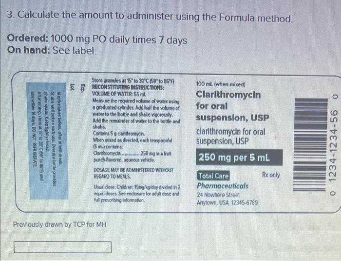 Solved ********** 1. Calculate the amount to administer | Chegg.com