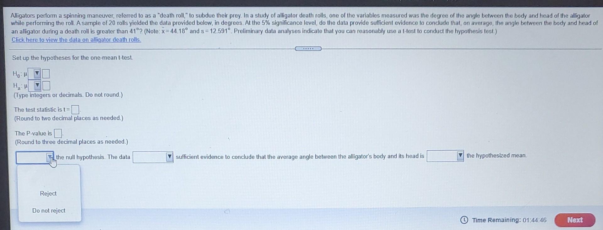 Solved Alligators perform a spinning maneuver, referred to | Chegg.com