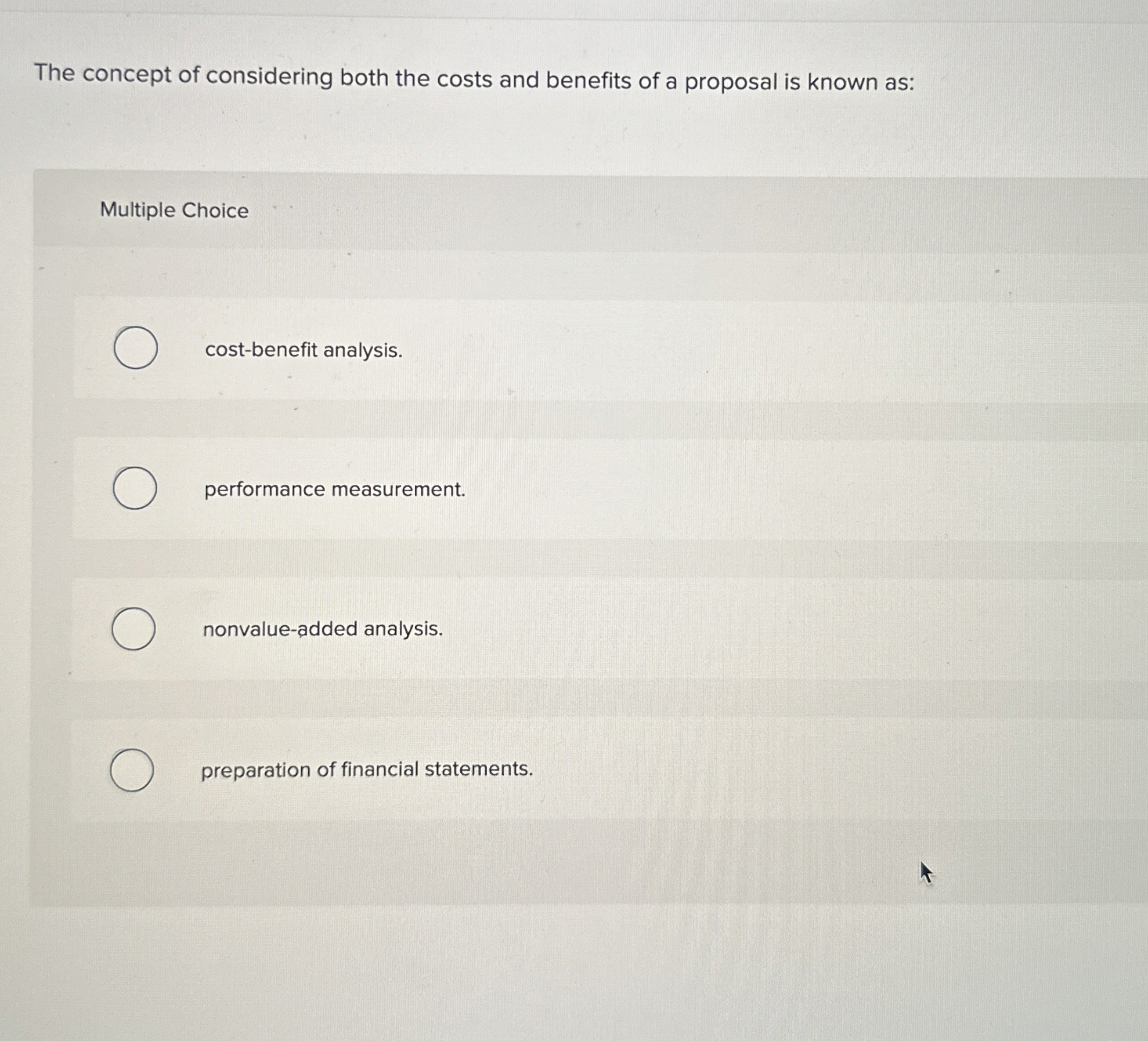 Solved The concept of considering both the costs and | Chegg.com