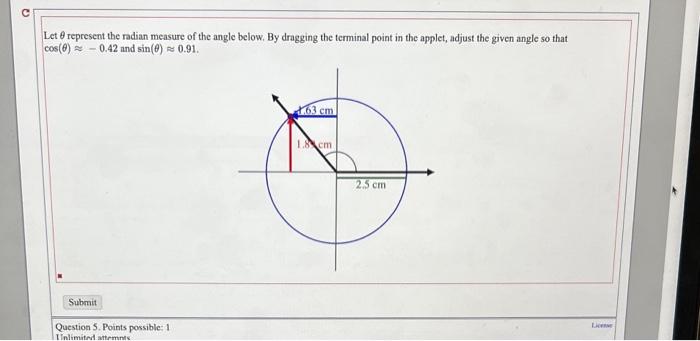 Solved Let θ represent the radian measure of the angle | Chegg.com