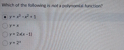Solved Which of the following is not a polynomial | Chegg.com