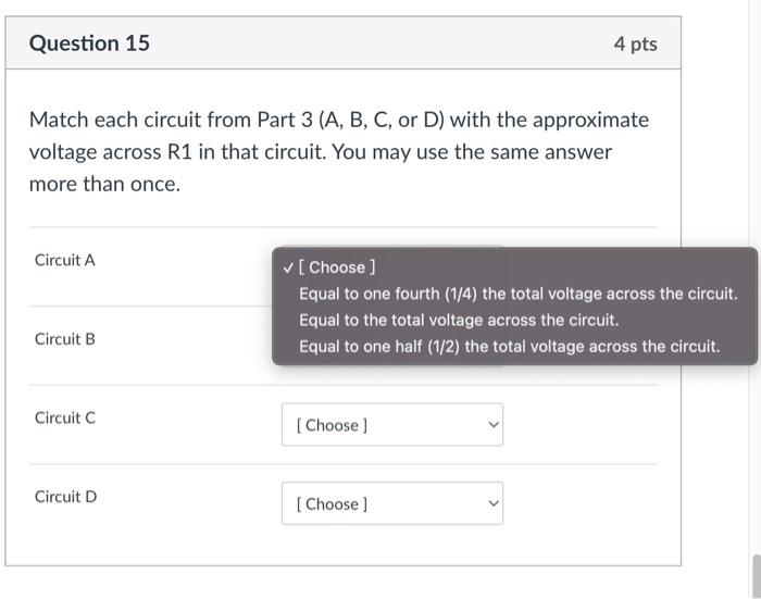 Solved PART 3 Use these circuits to answer the third set of | Chegg.com