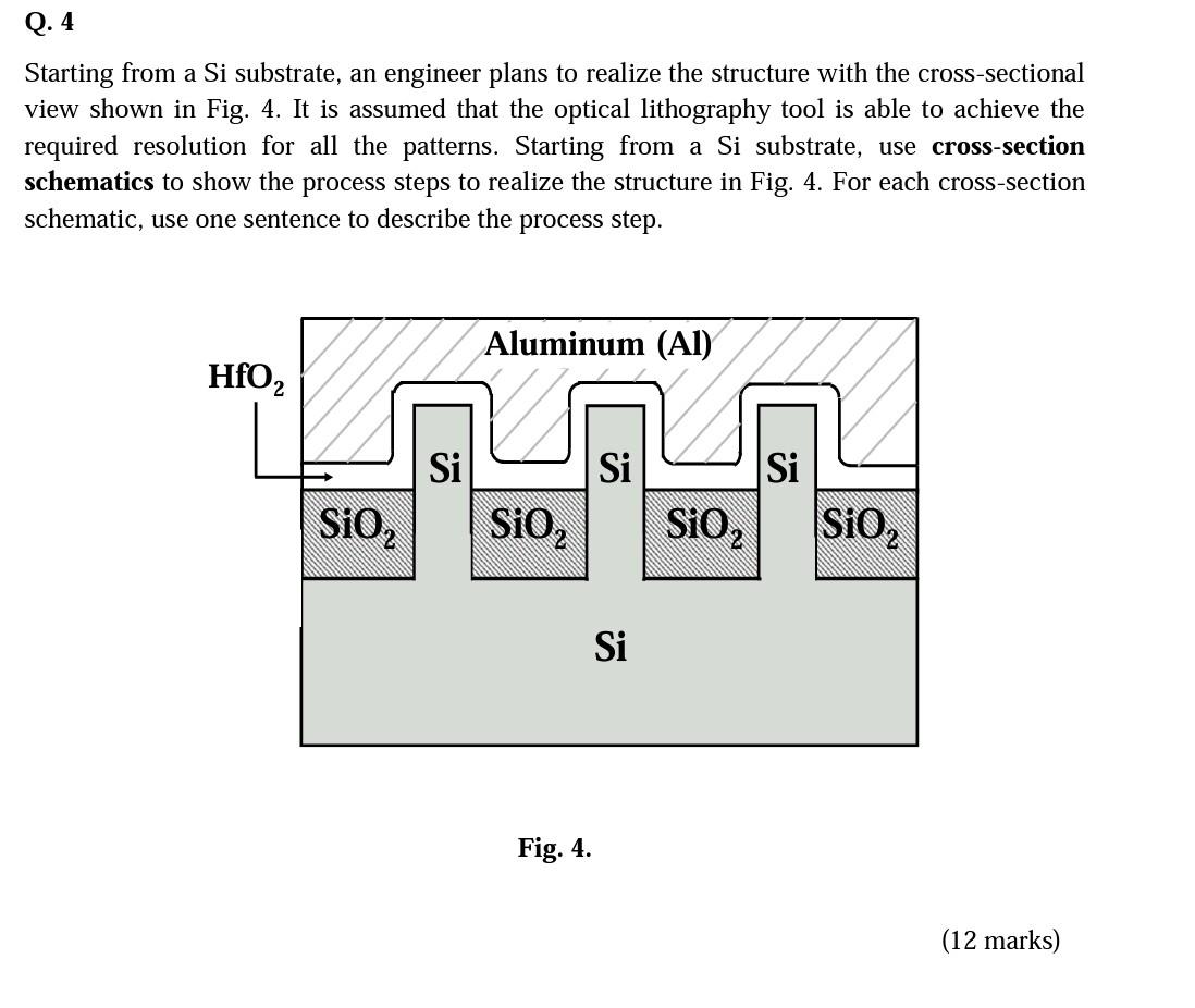 Solved Starting from a Si substrate, an engineer plans to | Chegg.com Solved Starting from a Si substrate, an engineer plans to | Chegg.com