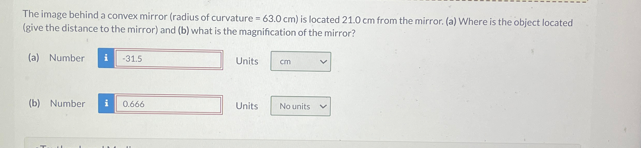 Solved The image behind a convex mirror (radius of curvature | Chegg.com