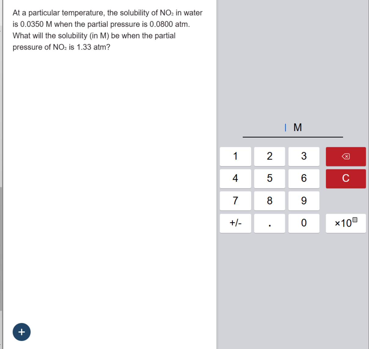 Solved At ﻿a particular temperature, the solubility | Chegg.com