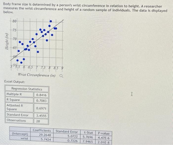 Solved Body frame size is determined by a person's wrist | Chegg.com