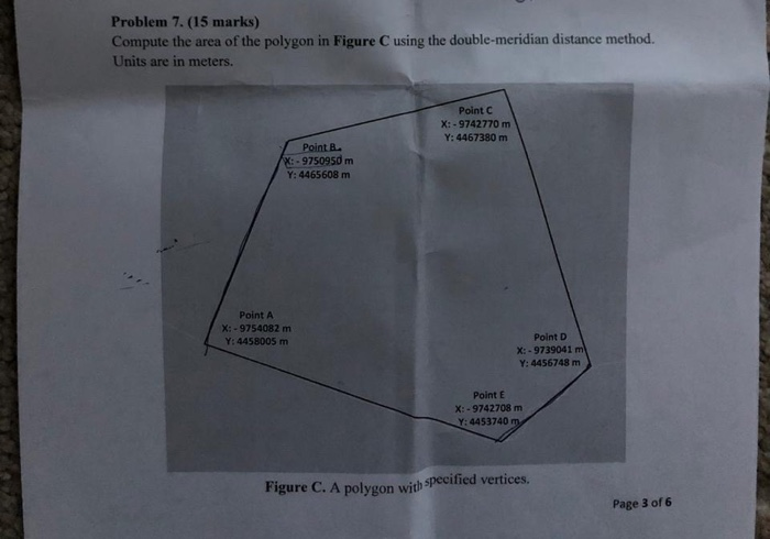 Solved Problem 7. (15 marks) Compute the area of the polygon | Chegg.com Solved Problem 7. (15 marks) Compute the area of the polygon | Chegg.com