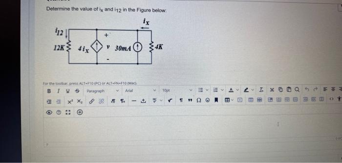 Solved Determine the value of ix and i12 in the Figure | Chegg.com