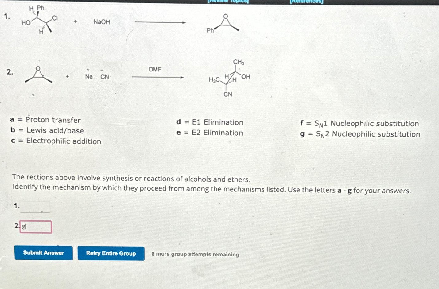 Solved a= ﻿Proton transferb = ﻿Lewis acid/basec = | Chegg.com