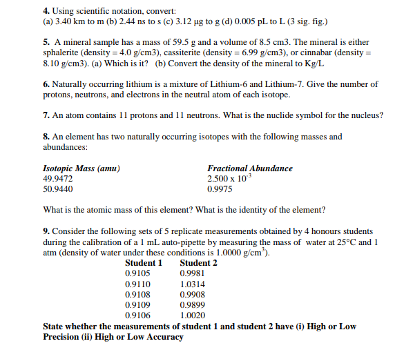 Solved 4. Using scientific notation, convert: (a) 3.40 km to | Chegg.com