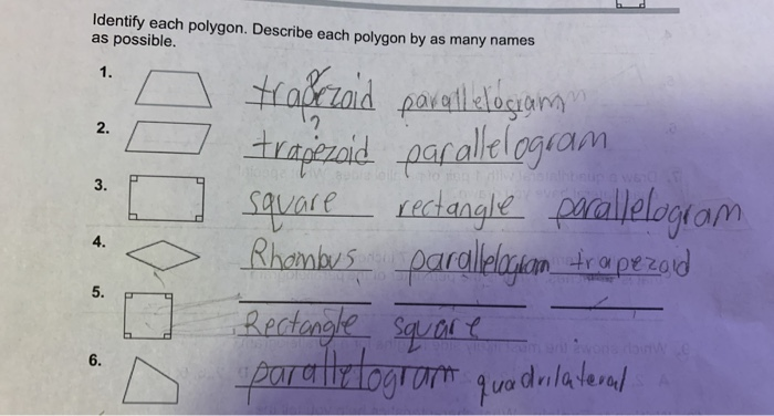 Solved Identify each polygon. Describe each polygon by as | Chegg.com