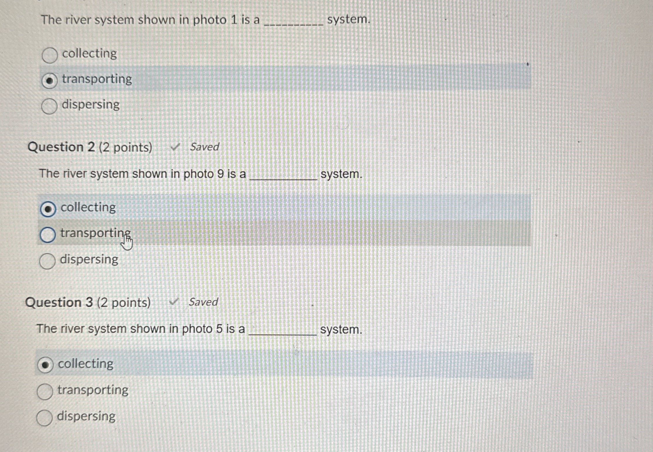 Solved The river system shown in photo 1 ﻿is a | Chegg.com