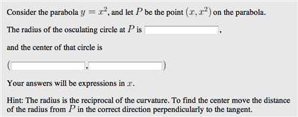 Solved Consider the parabola y = x2, and let P be the point | Chegg.com