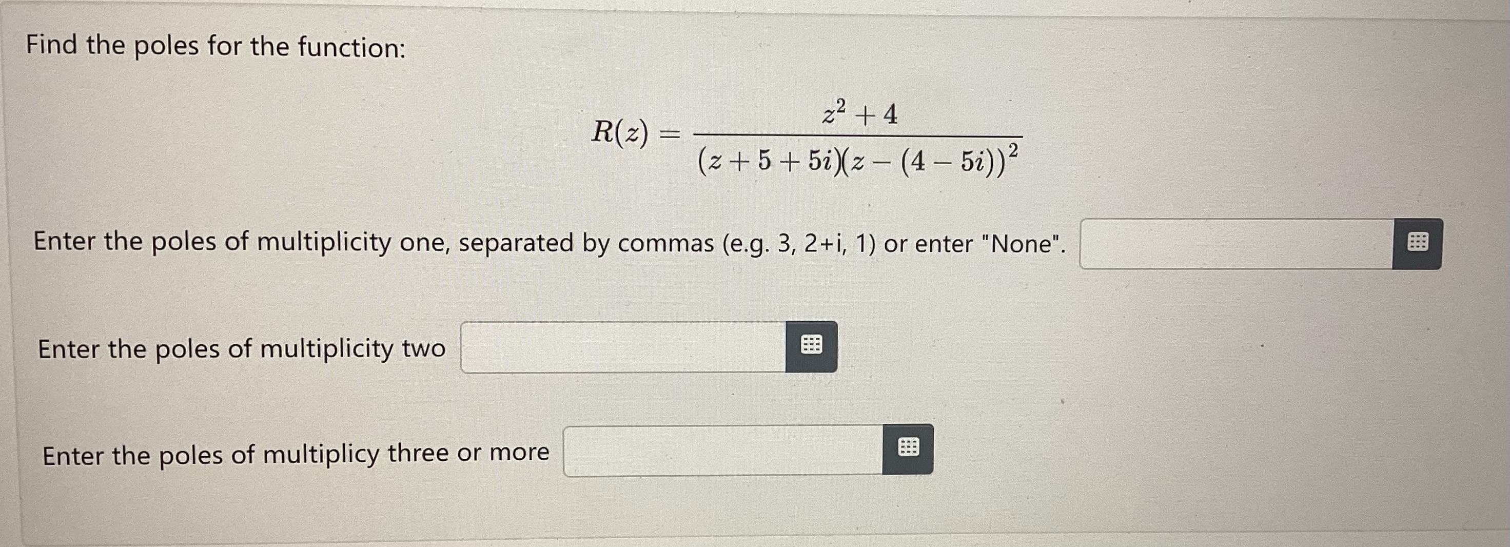 Solved Find the poles for the | Chegg.com